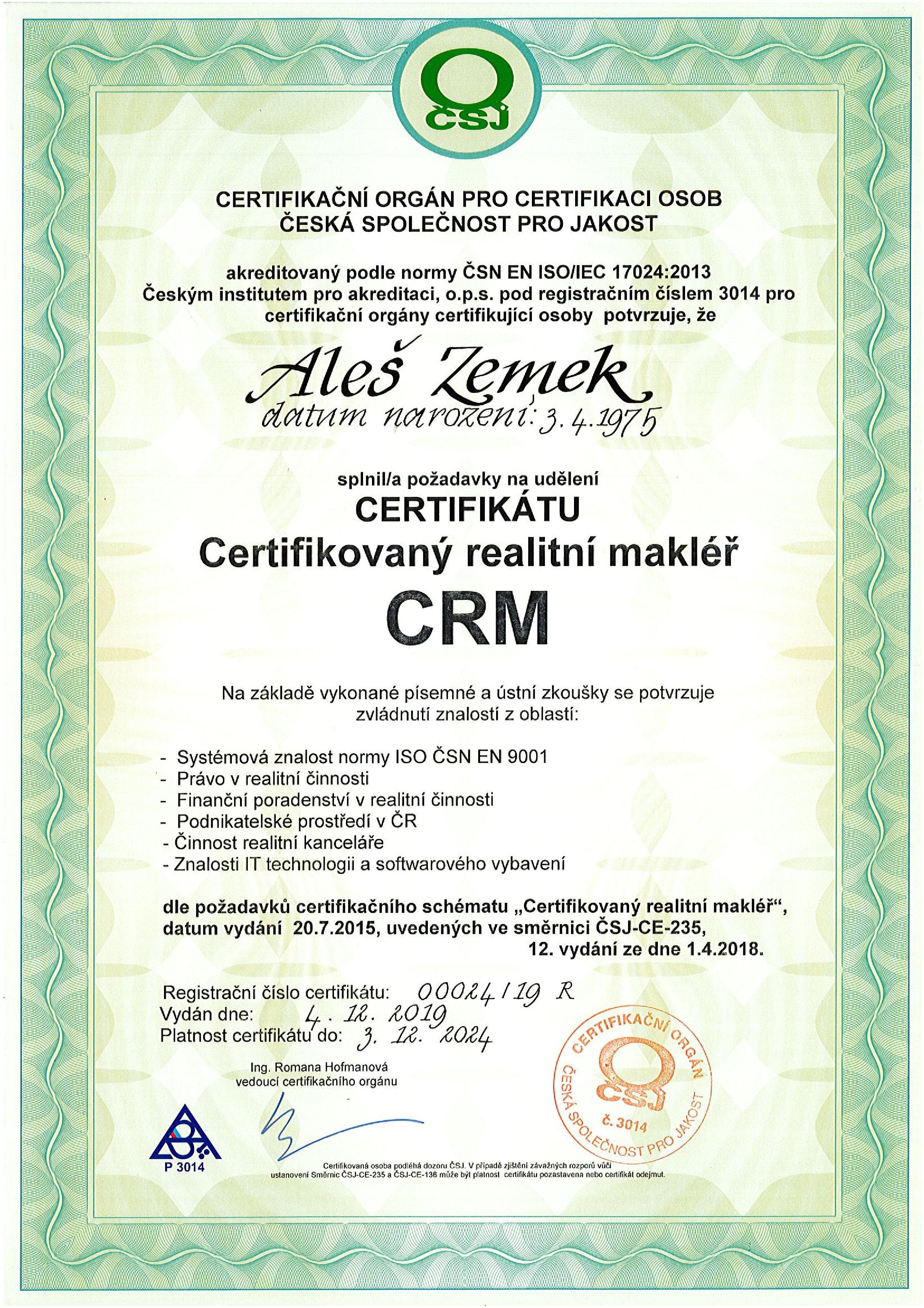 Realitní makléř Aleš Zemek | Reality RE/MAX