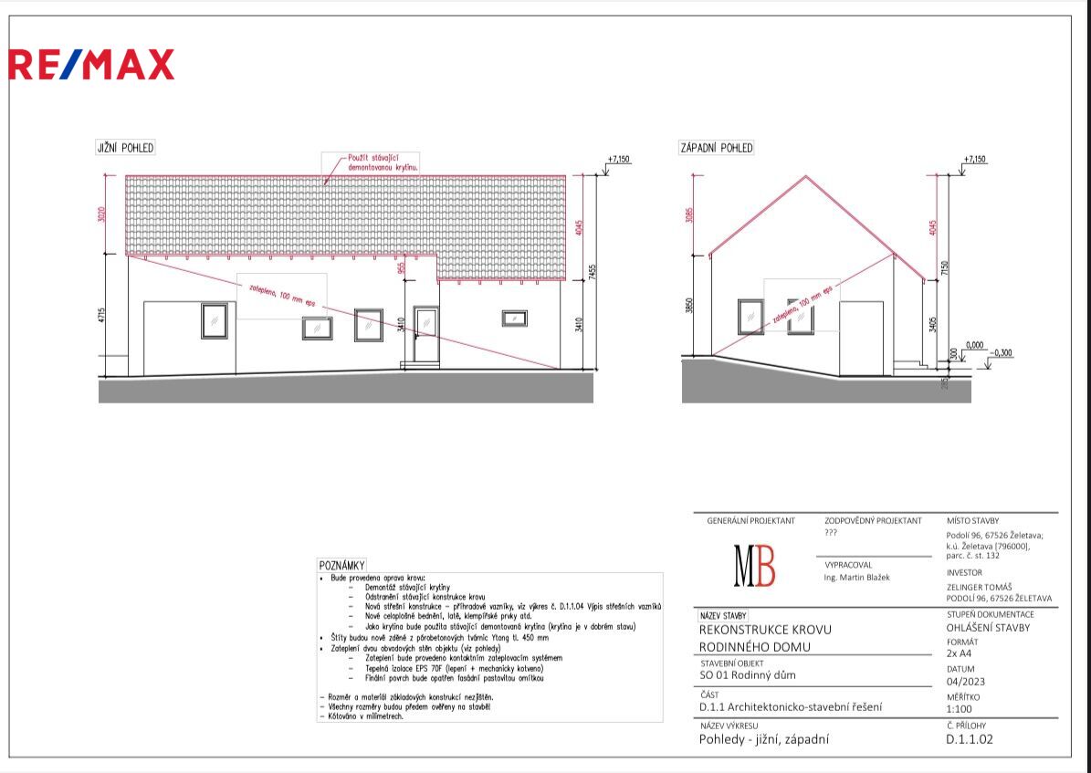 Prodej domu 120 m², Želetava | Reality RE/MAX